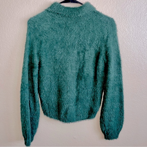 wild fable | Sweaters | Wild Fable Dark Green Fuzzy Cropped Sweater ...